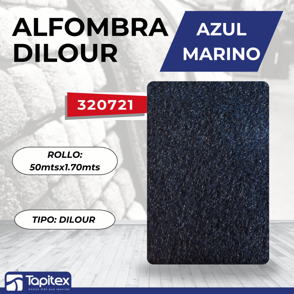 ALFOMBRA DILOUR AZUL MARINO 50MTSX1.70ANCHO - Tapitex.com
